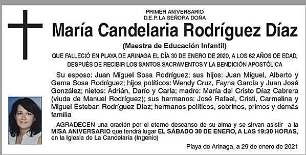 María Candelaria Rodríguez Díaz | Canarias7