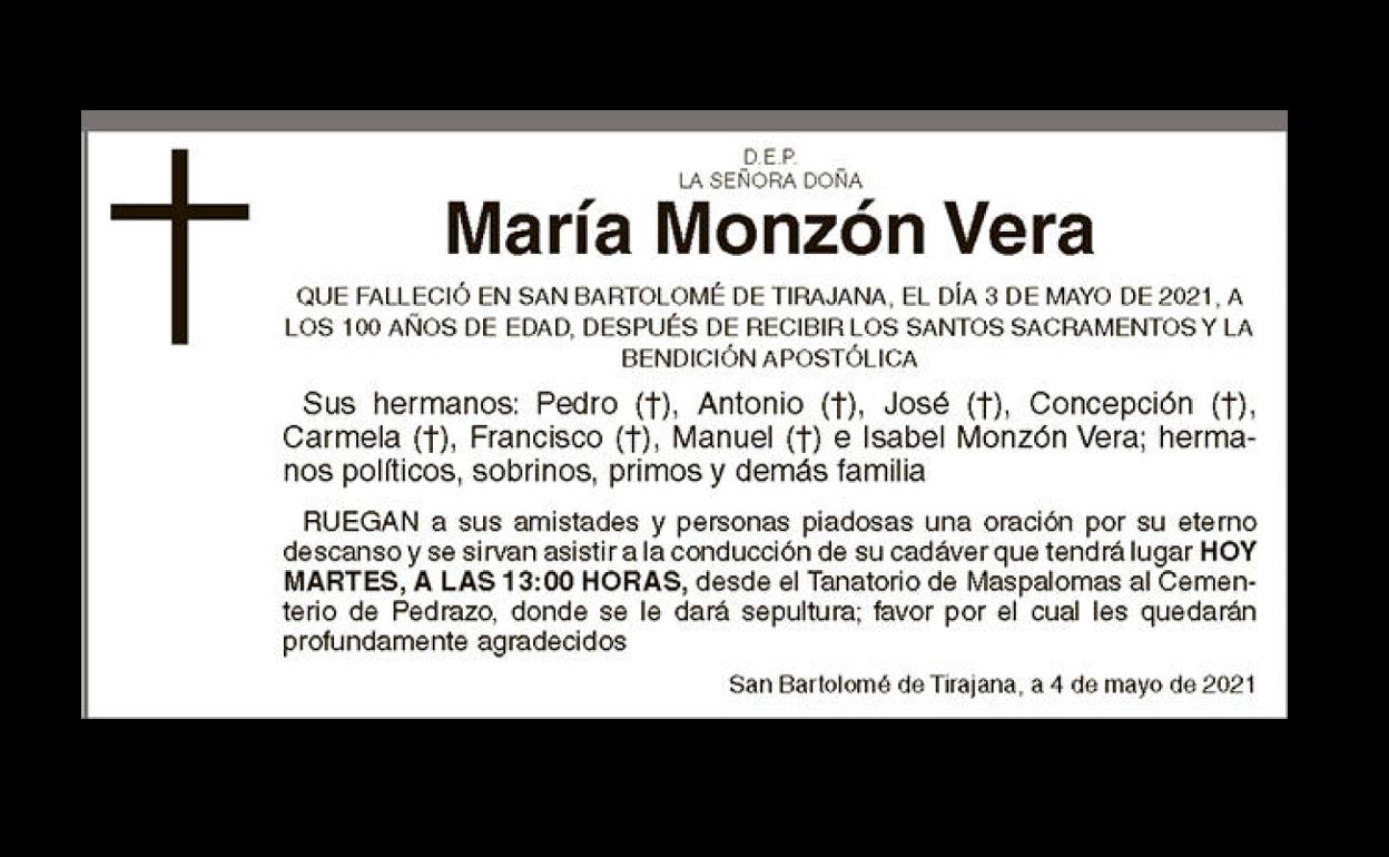 María Monzón Vera | Canarias7