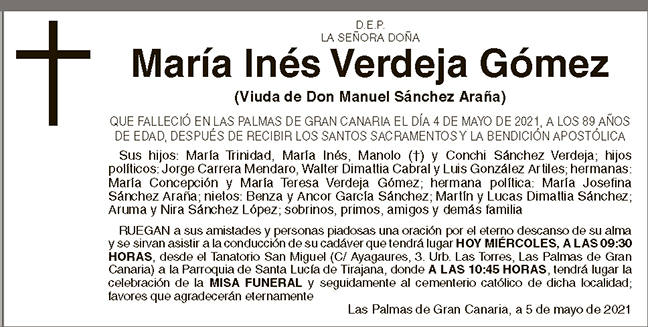 María Inés Verdeja Gómez | Canarias7