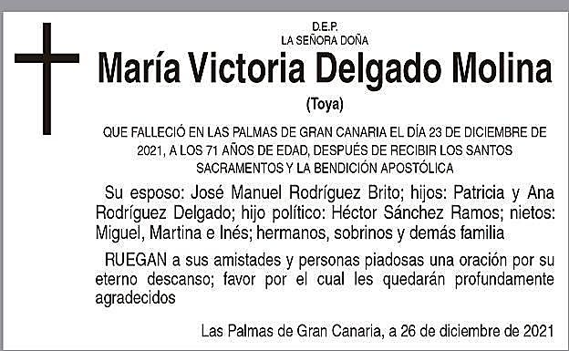 María Victoria Delgado Molina | Canarias7