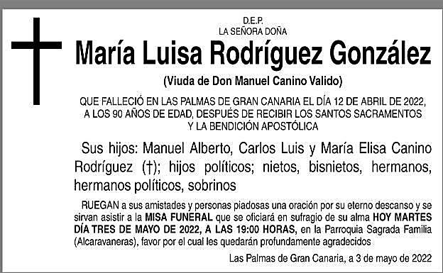 María Luisa Rodríguez González | Canarias7