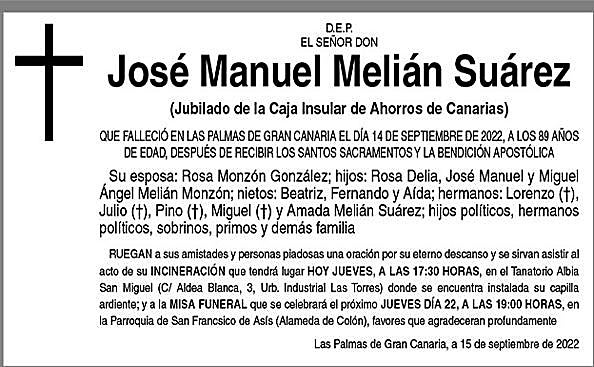 José Manuel Melián Suárez | Canarias7