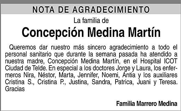 Concepción Medina Martín | Canarias7