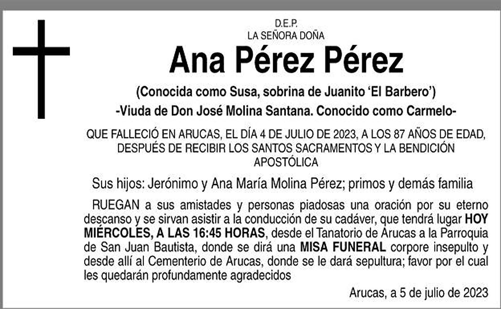 Ana Pérez Pérez | Canarias7
