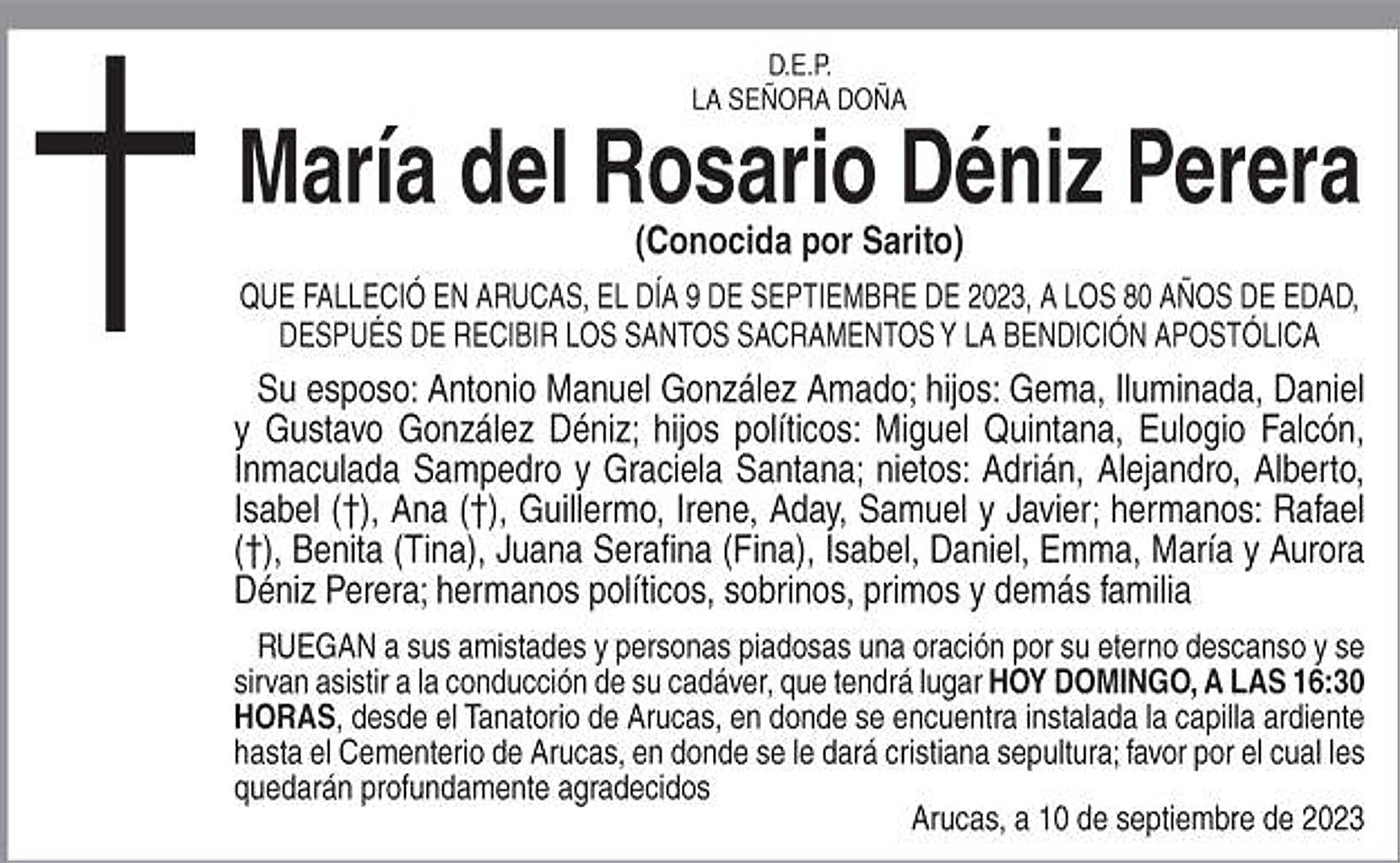 María del Rosario Déniz Perera | Canarias7