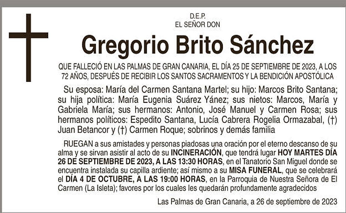 Gregorio Brito Sánchez | Canarias7