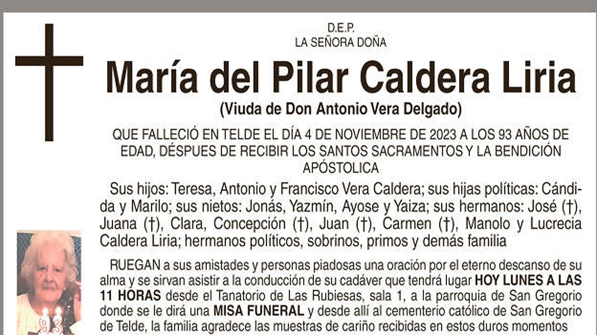 María del Pilar Caldera Liria | Canarias7
