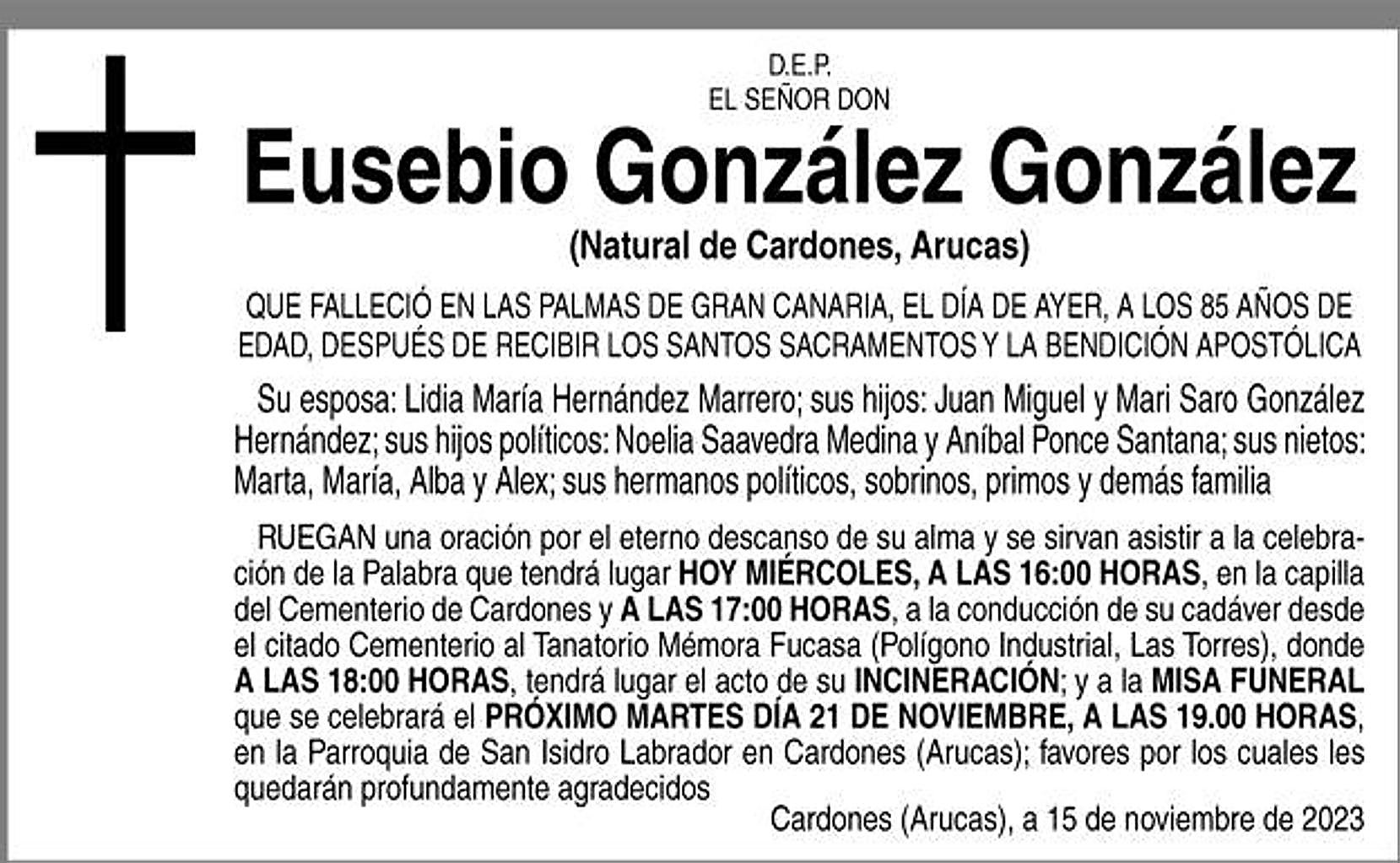 Eusebio González González | Canarias7