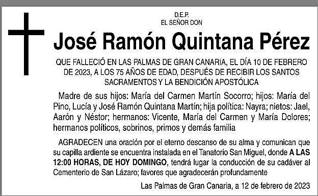 José Ramón Quintana Pérez | Canarias7
