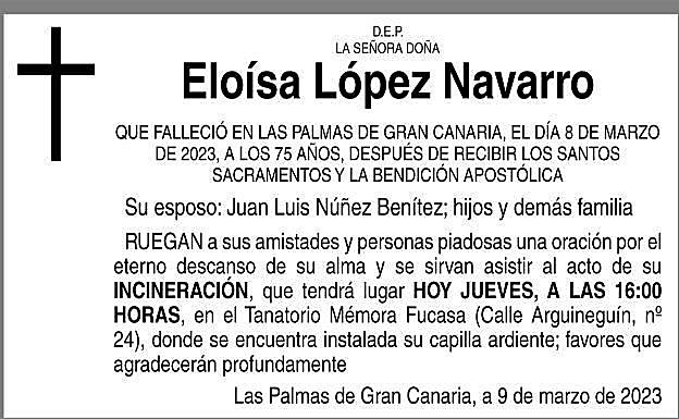 Eloísa López Navarro | Canarias7