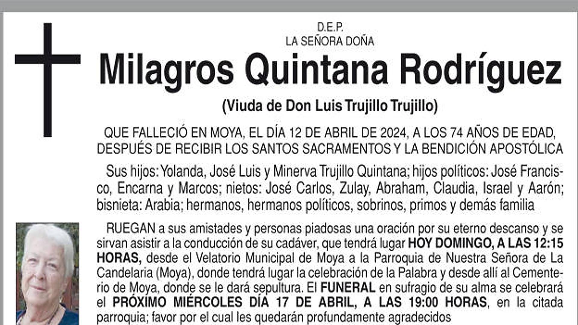 Milagros Quintana Rodríguez | Canarias7