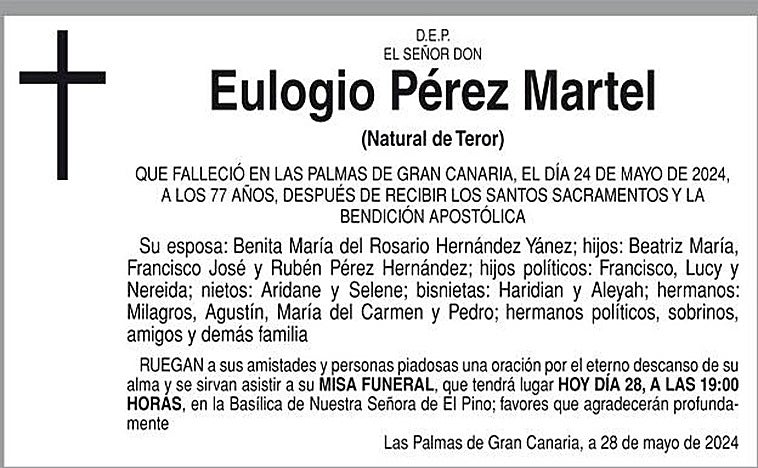 Eulogio Pérez Martel | Canarias7