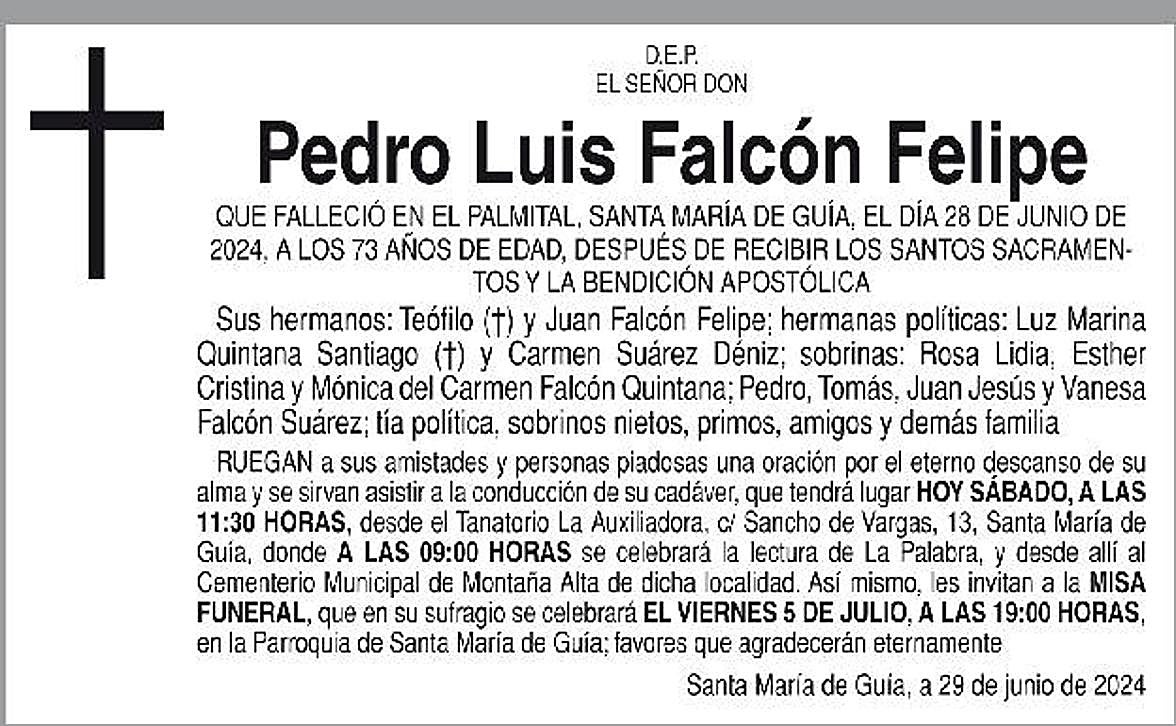 Pedro Luis Falcón Felipe | Canarias7