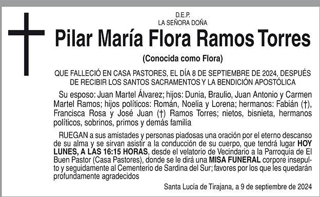 Pilar María Flora Ramos Torres | Canarias7