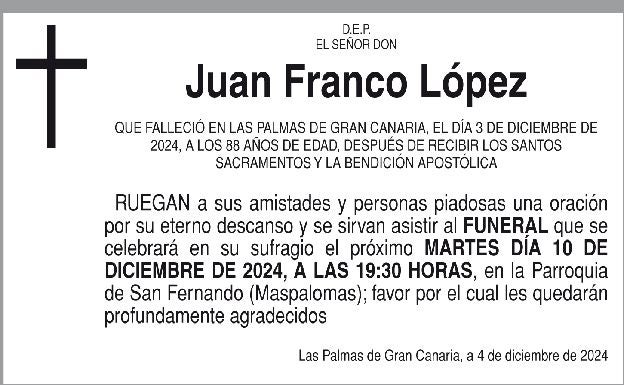 Juan Franco López | Canarias7