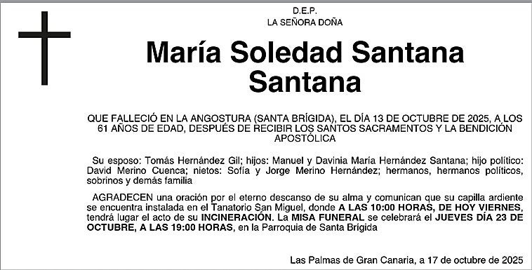 María Soledad Santana Santana | Canarias7