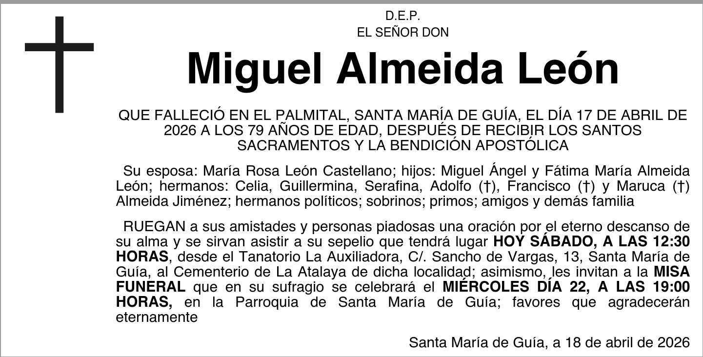 Miguel Almeida León | Canarias7
