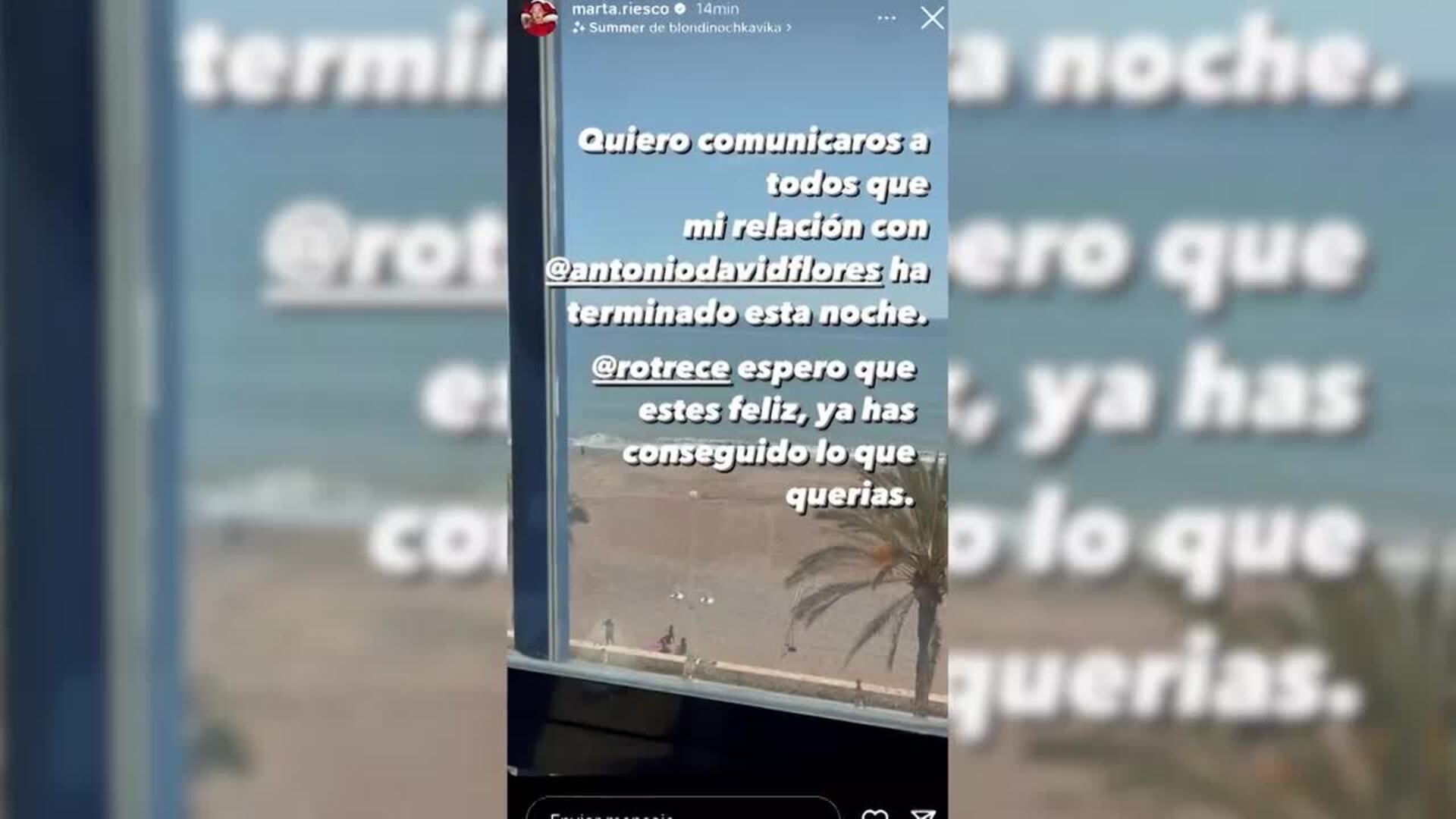 Marta Riesco anuncia su ruptura con Antonio David y culpa a Rocío Flores | Diario Sur