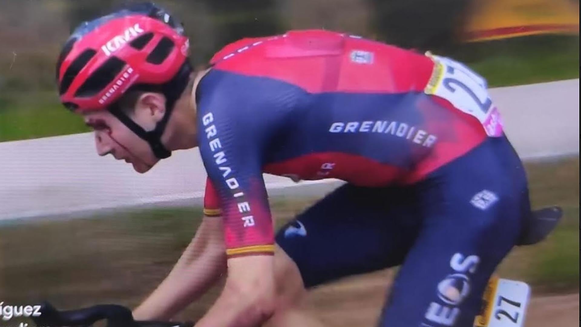 Brutal caída de Carlos Rodríguez en la penúltima etapa del Tour de ...