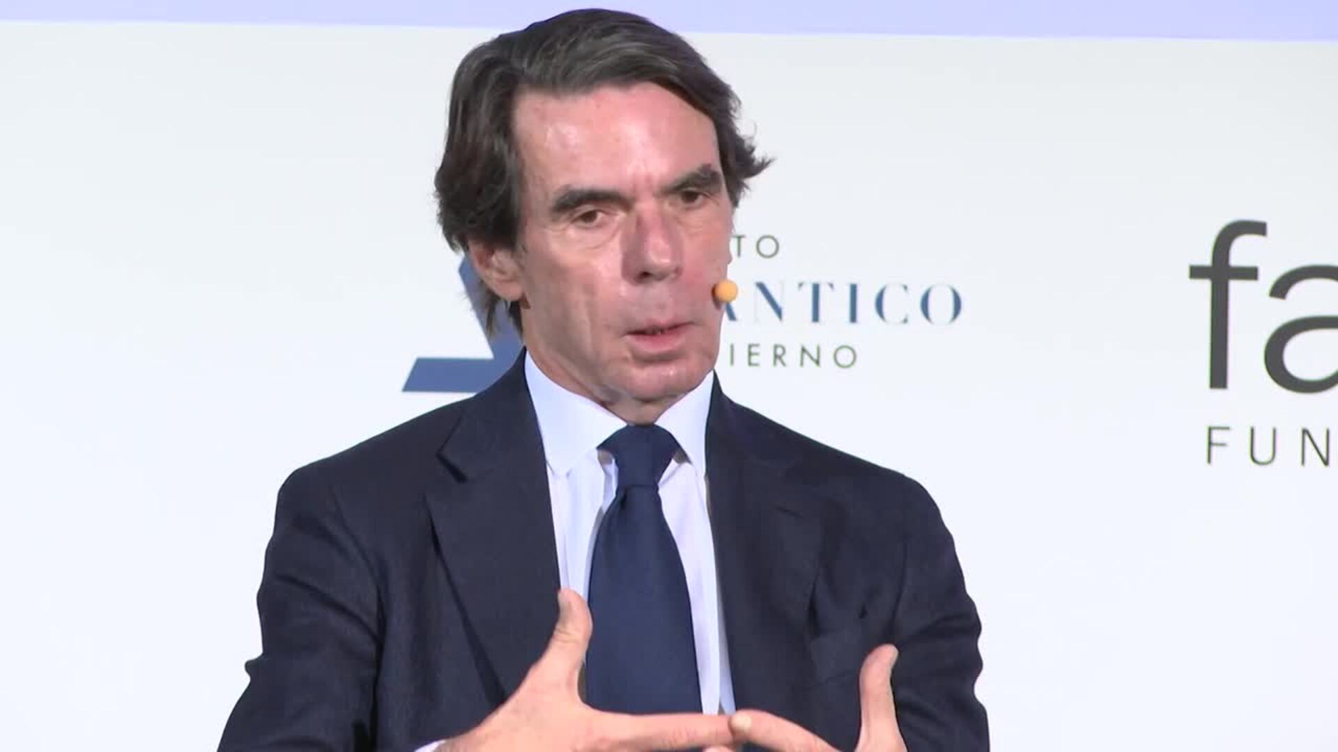 Aznar afirma que "lo que está ocurriendo en Gaza beneficia a Rusia ...