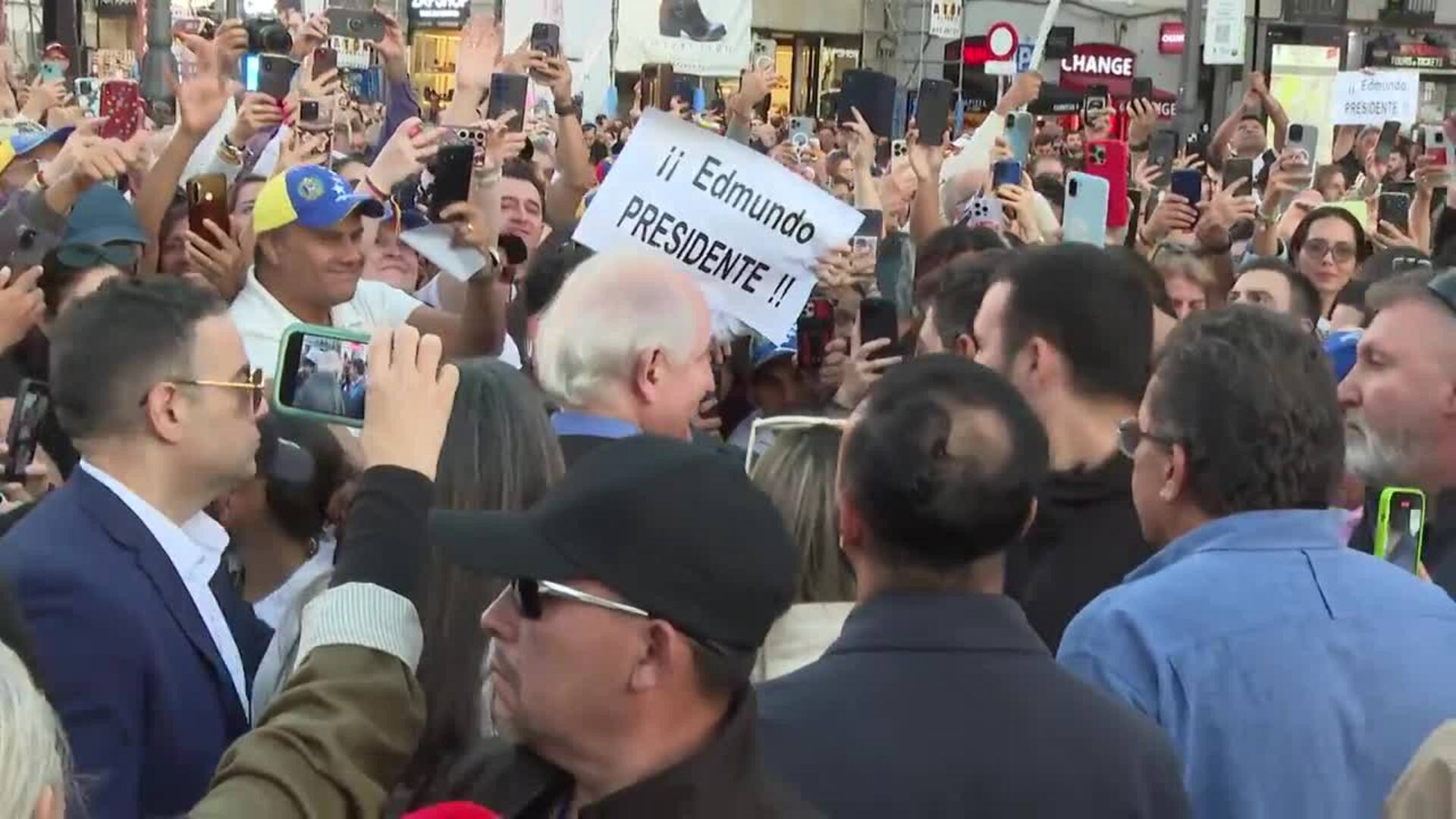 Edmundo González acude a la manifestación 'Por la libertad de Venezuela ...
