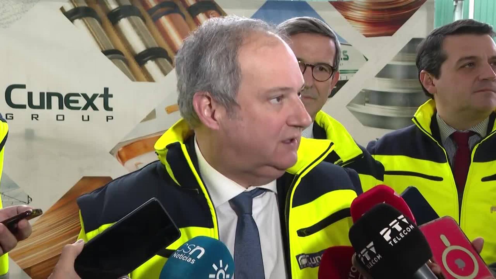 Hereu valora el potencial de Andalucía para proyectos industriales como Cunext con cobre verde ...