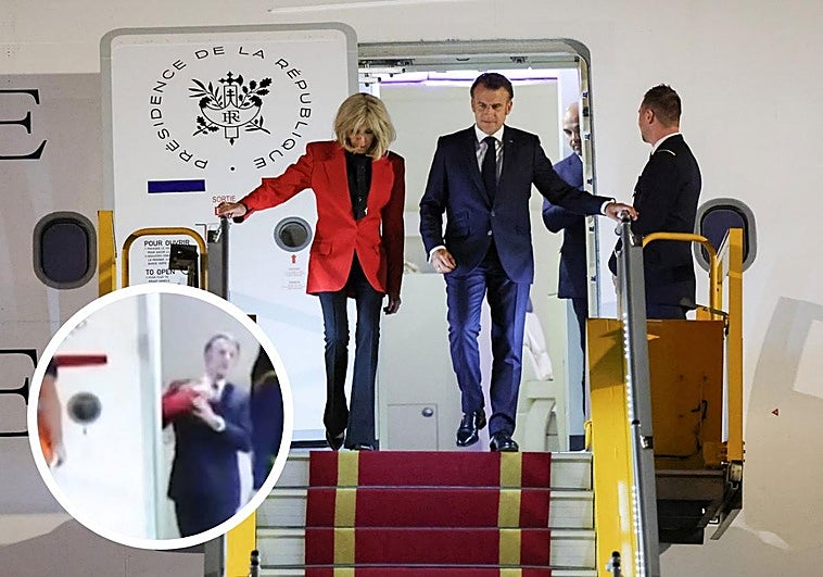 El polémico bofetón de Brigitte a Emmanuel Macron antes de bajar de un ...