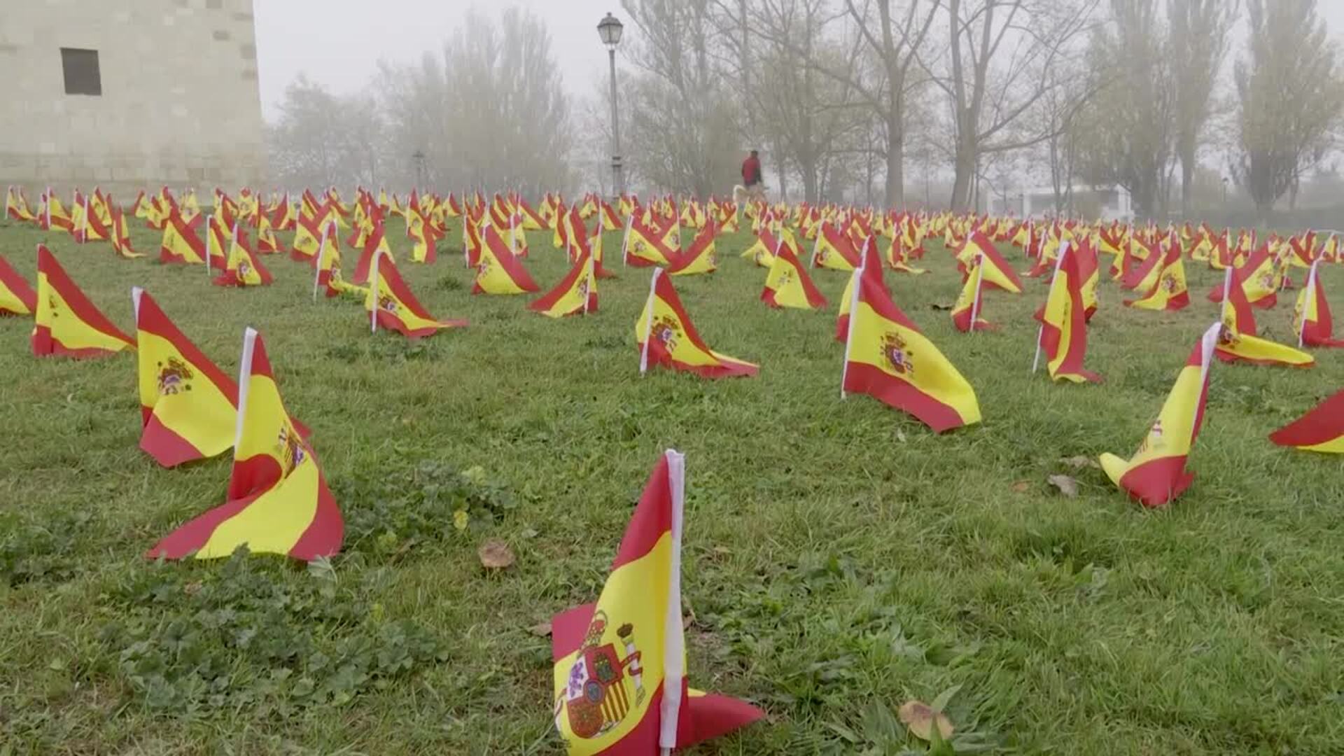Vox planta 379 banderas de España, una por por cada asesinato de ETA ...