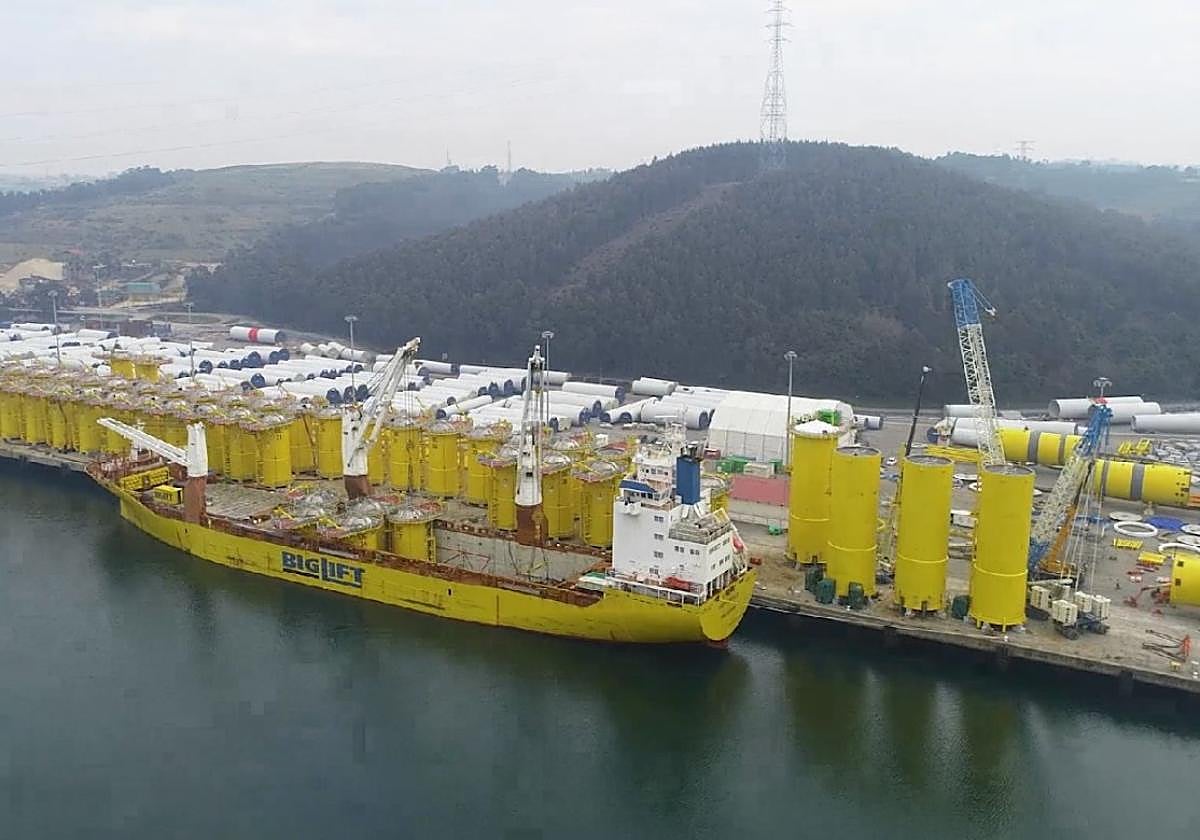 Windar inicia la carga de las diez primeras piezas del parque eólico ...