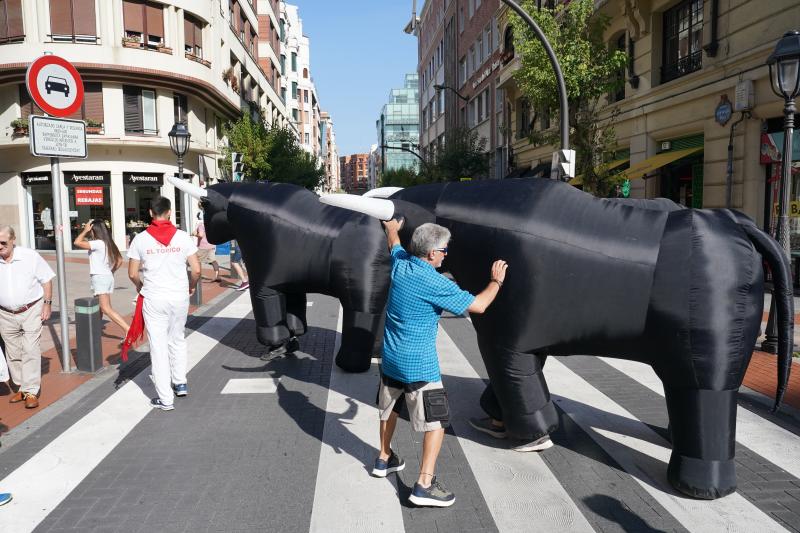 Toros en Moyua para promocionar las Corridas Generales | El Correo