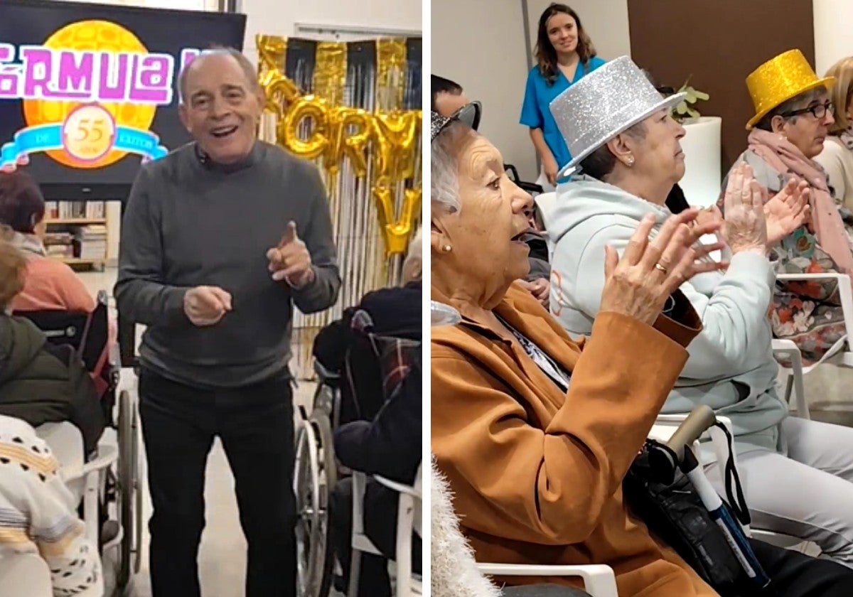 La visita sorpresa del cantante de Fórmula V a una residencia de Bilbao ...