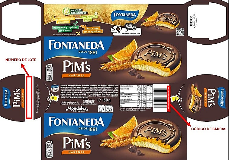 Alerta por unas galletas Fontaneda con «partículas metálicas ...