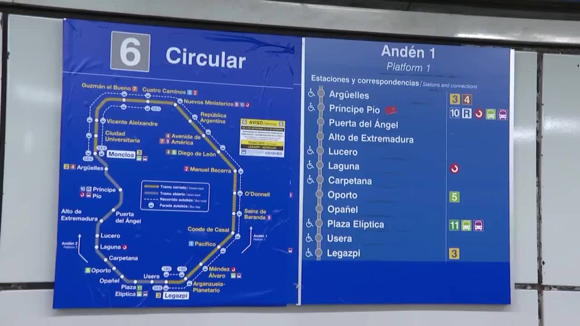 Cambios en la Línea 6: reabre entre Moncloa y Méndez Álvaro y cierra ...
