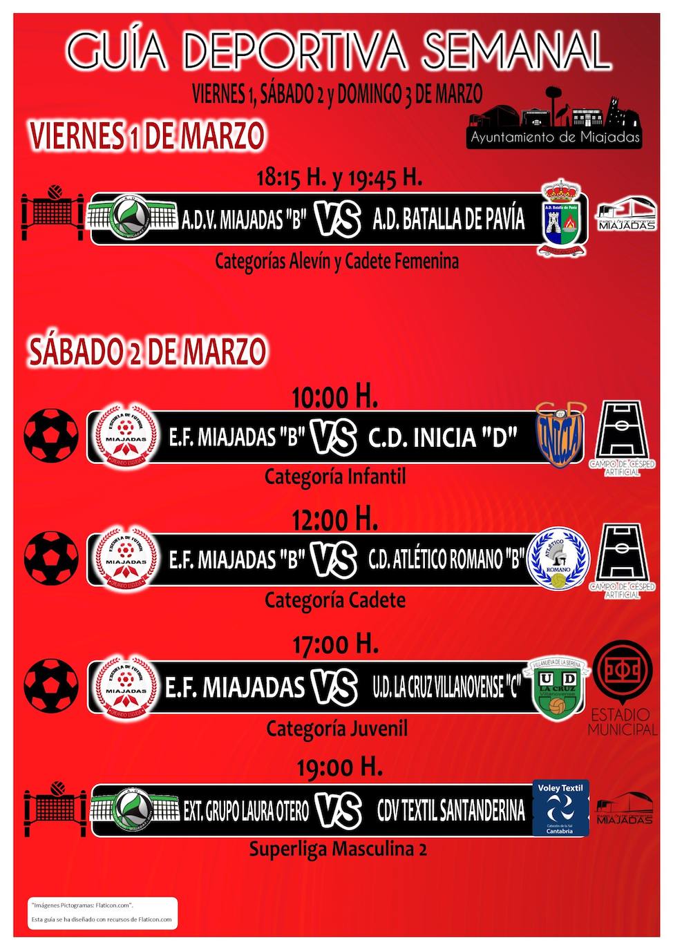 Agenda deportiva semanal para el fin de semana del 1 al 3 de marzo | Hoy