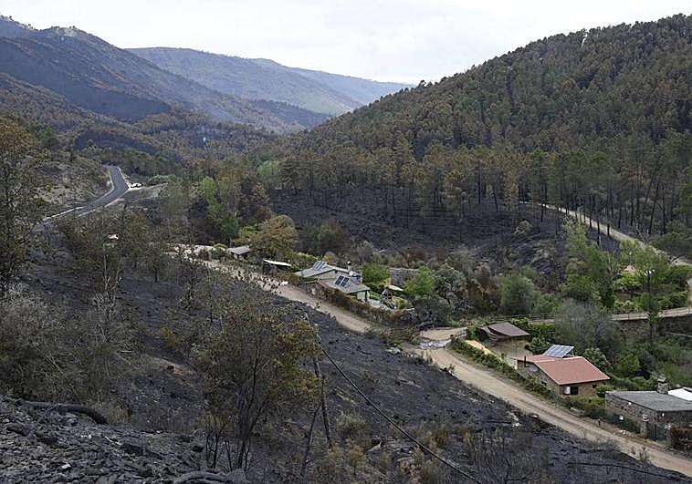 Imágenes de la zona quemada en Las Hurdes y Sierra de Gata por el fuego ...