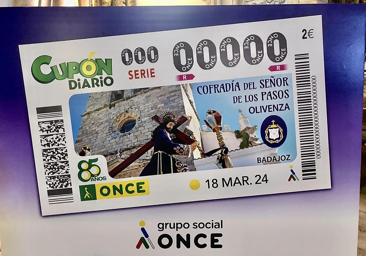 El cupón de la ONCE del 18 de marzo lleva la imagen del patrón de ...