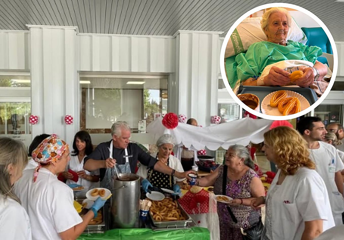Los hospitales de Badajoz también celebran la feria: churros con ...