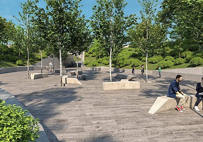 Así será la plazoleta bajo rasante en la rotonda de Ifeja | Ideal