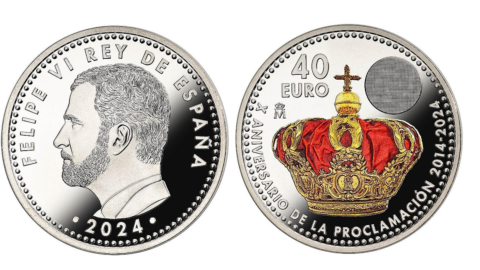 Así es la nueva moneda de 40 euros de Felipe VI: fecha, valor y dónde ...