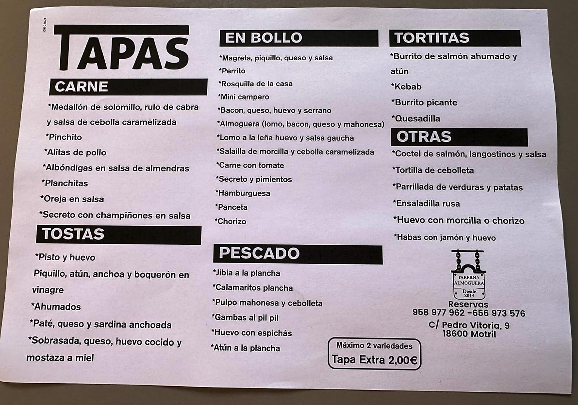 El bar de las 40 tapas de Granada: «Nos adaptamos a todos los gustos ...