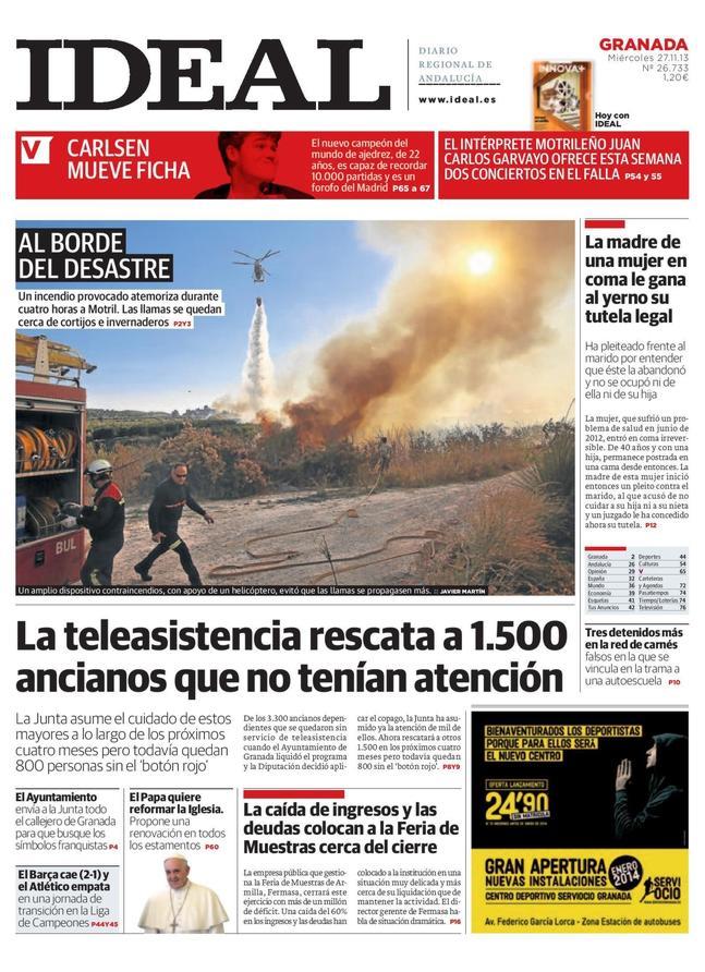 Hoy, 27 de noviembre, en la edición impresa de IDEAL | Ideal