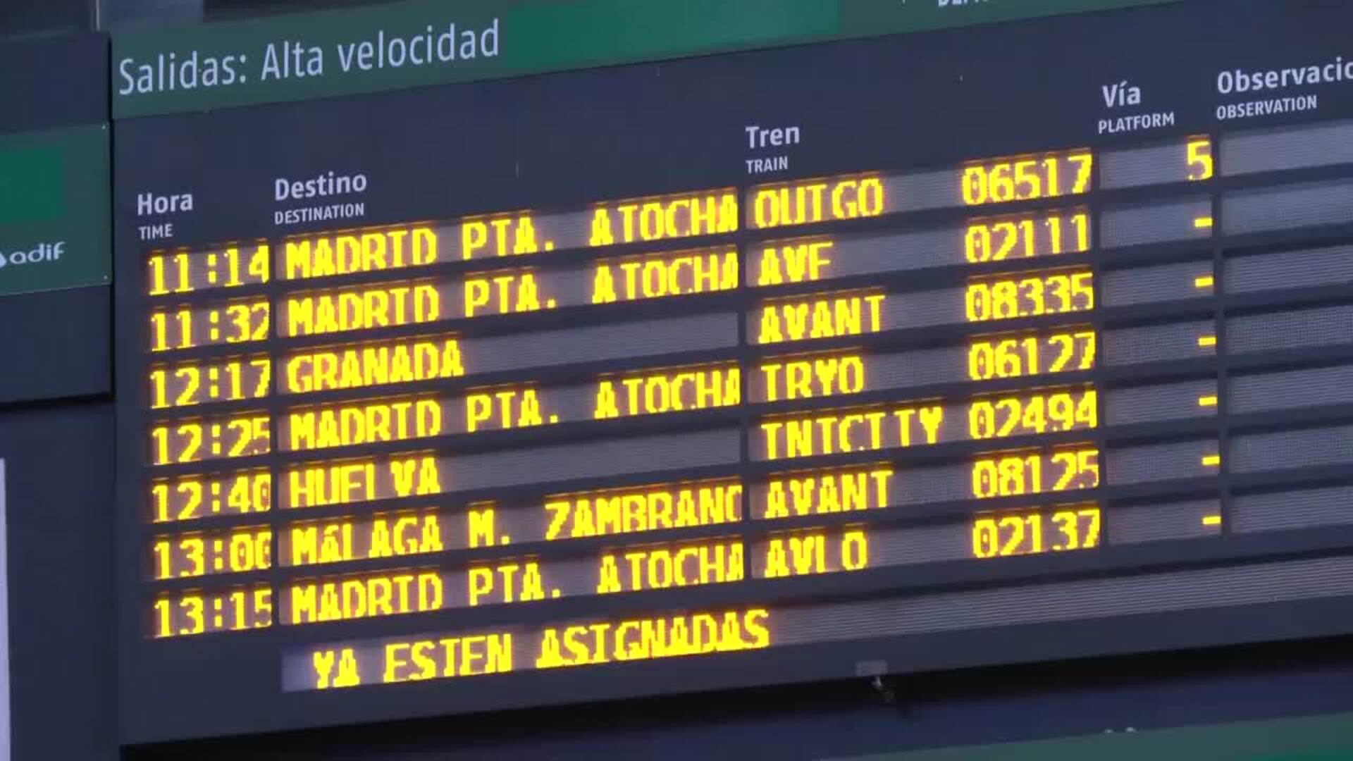 Restablecida la circulación en la línea de alta velocidad entre Madrid ...