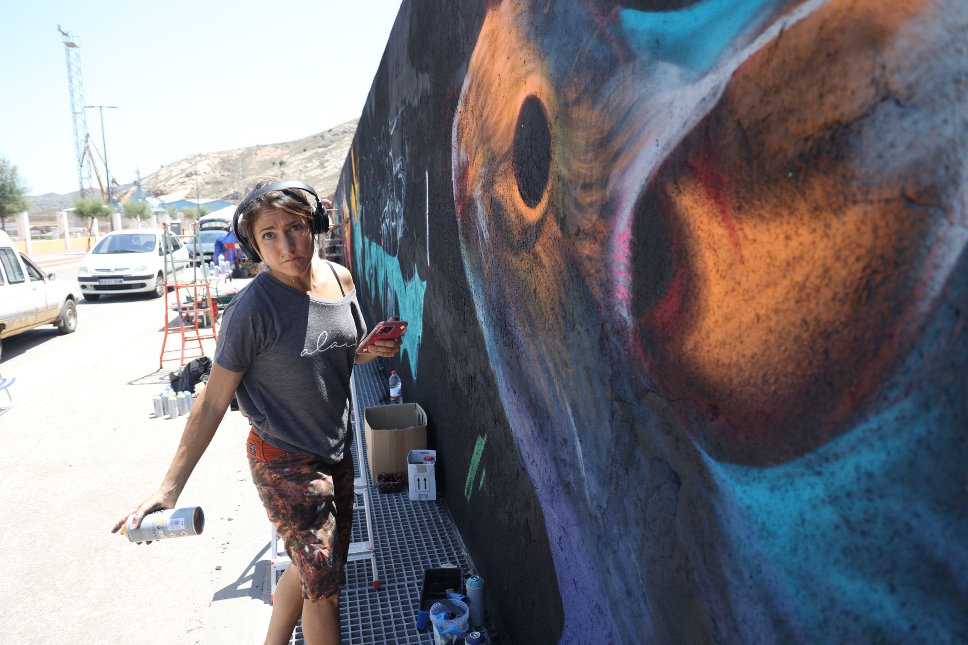 En imágenes, los murales del muelle de la Curra de Cartagena | La Verdad