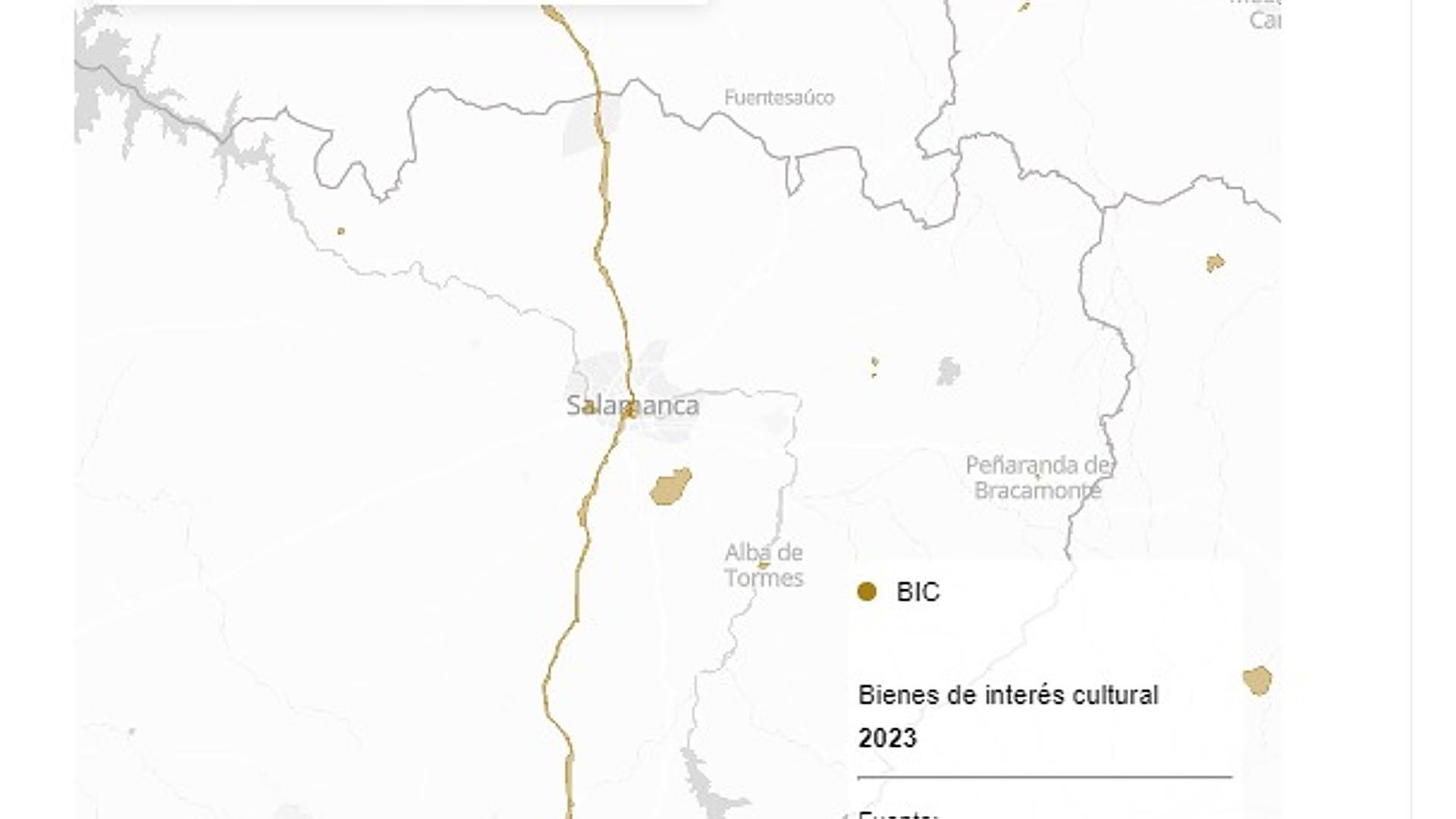 El mapa de los 289 Bienes de Interés Cultural repartidos por toda Salamanca | Salamancahoy
